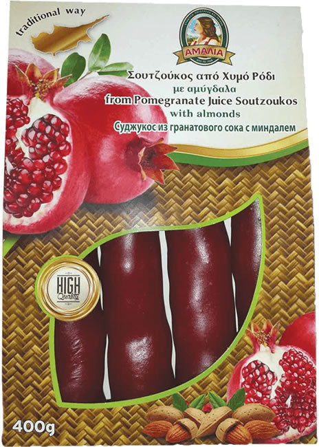 Pomegranate Soutzoukos with almonds – Taste from Cyprus